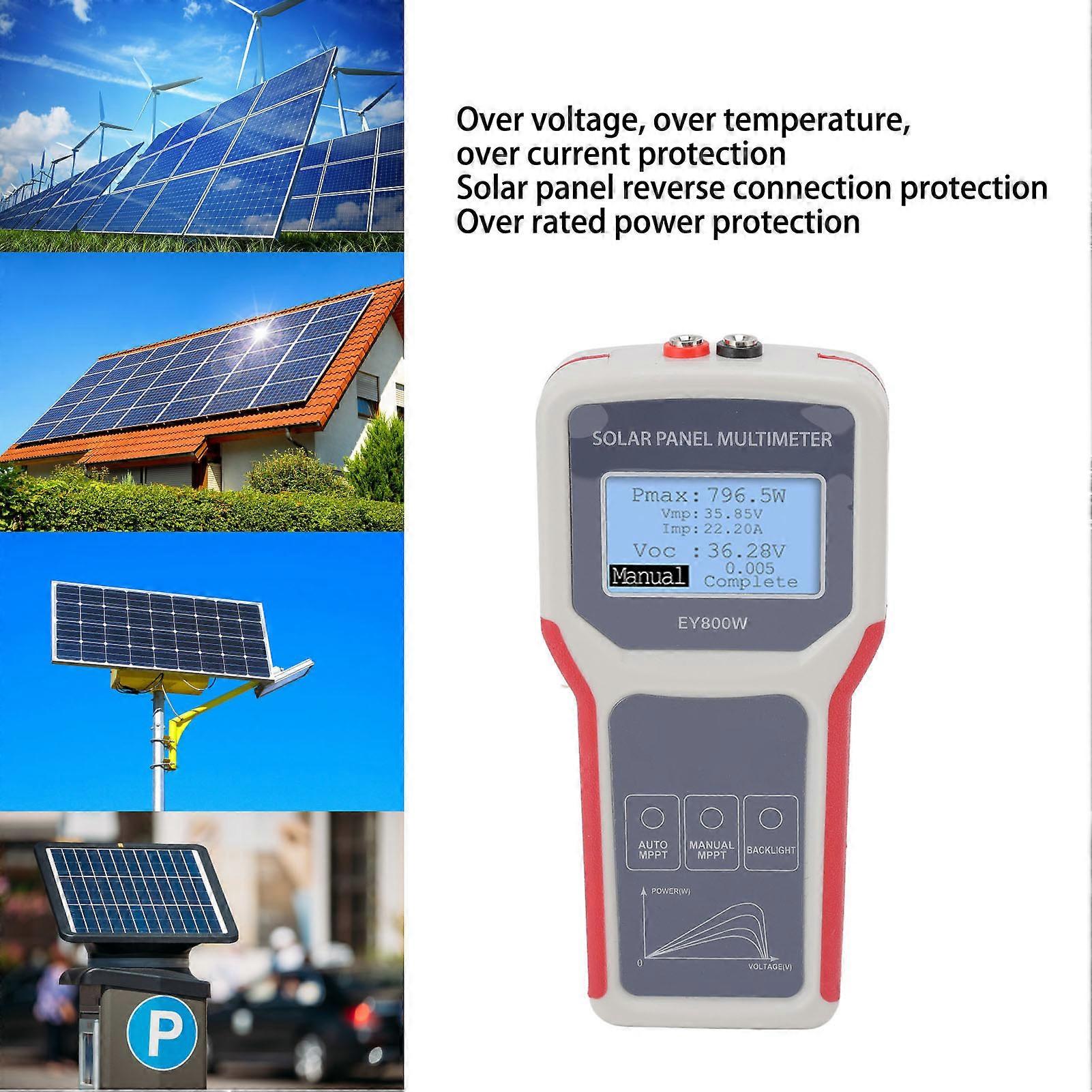 Multifunctional Solar Panel Tester with LCD Display for Photovoltaic ...