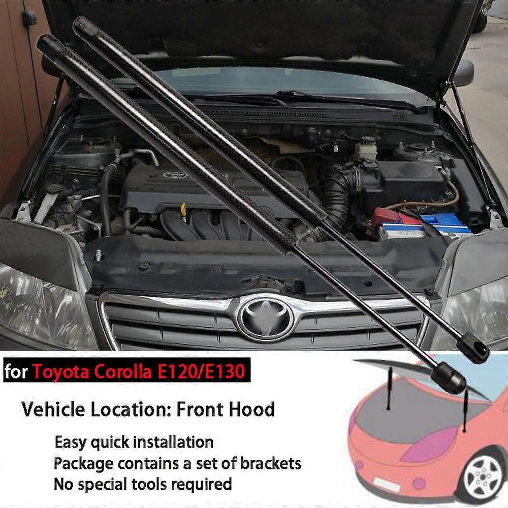 for Toyota Corolla E120/E130 wide 2000-2006 2x Front Hood Bonnet Carbon ...