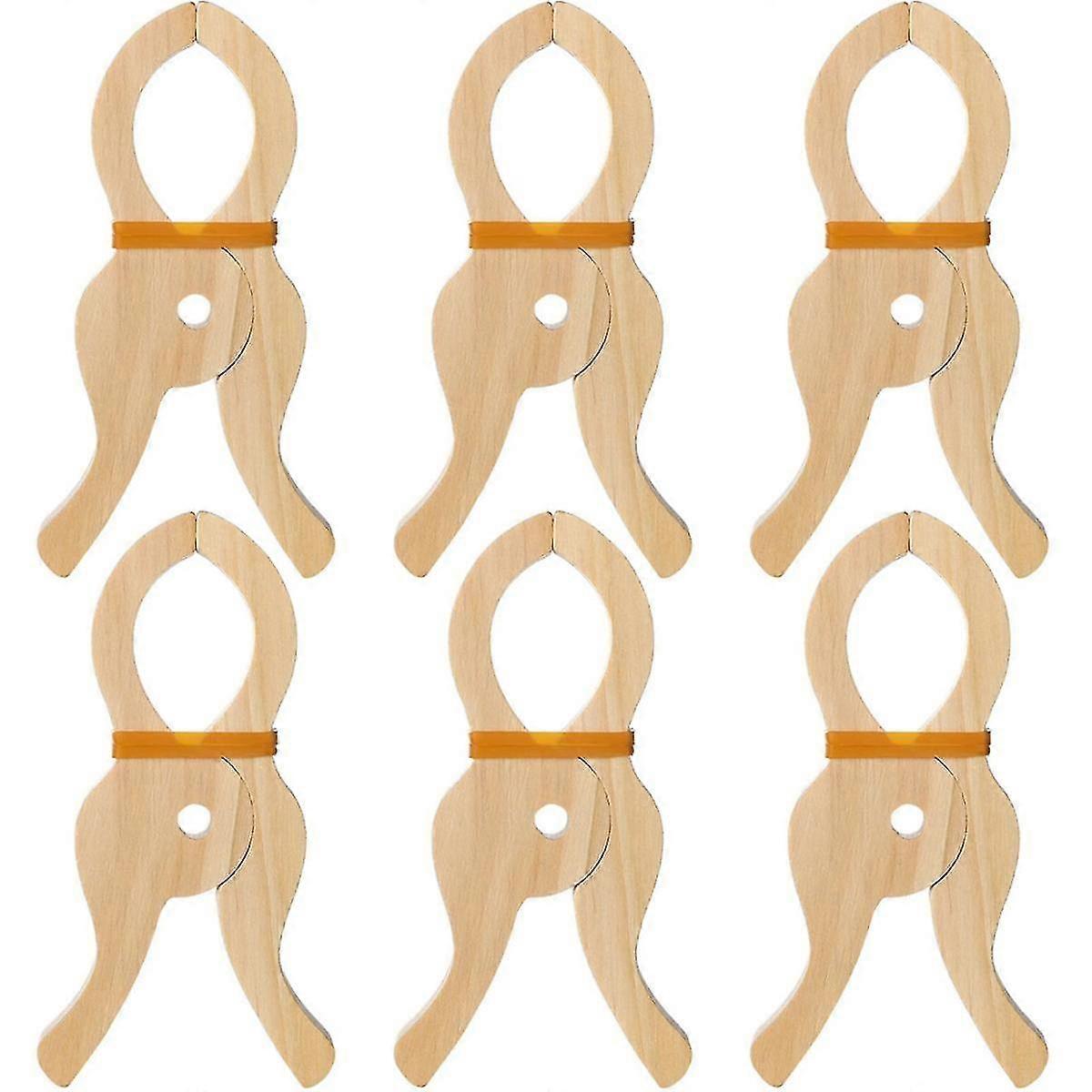 6 Pcs Wooden Play Clip Handmade Giant Clip Toys Wooden Clips for ...