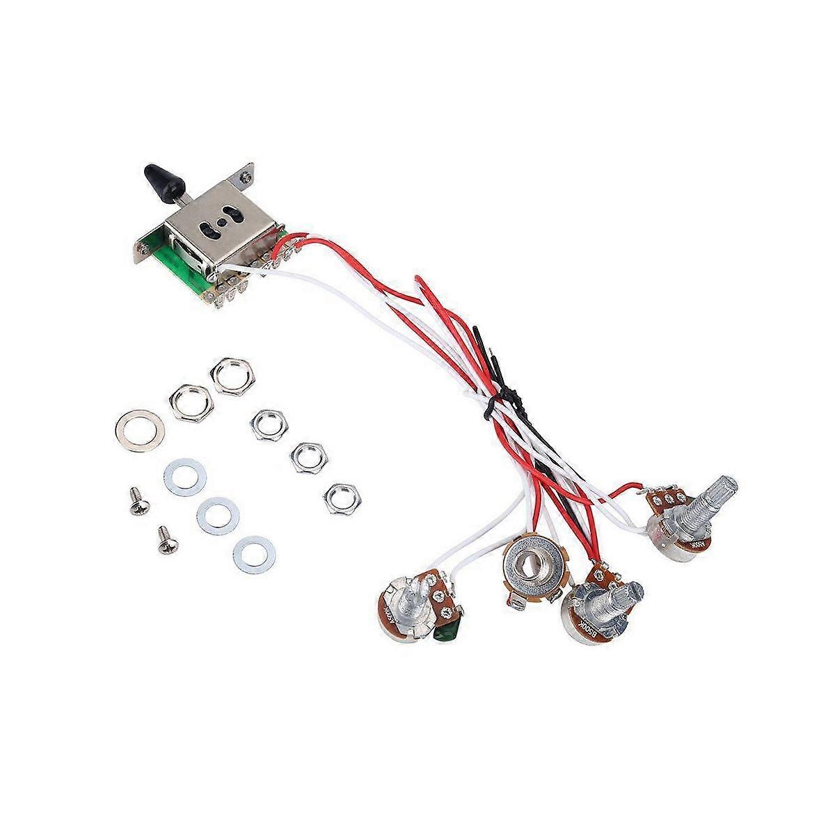 Pots For Strat Guitar PreWired 1 Volume 2 Tone Control 5 Way Switch 3 ...