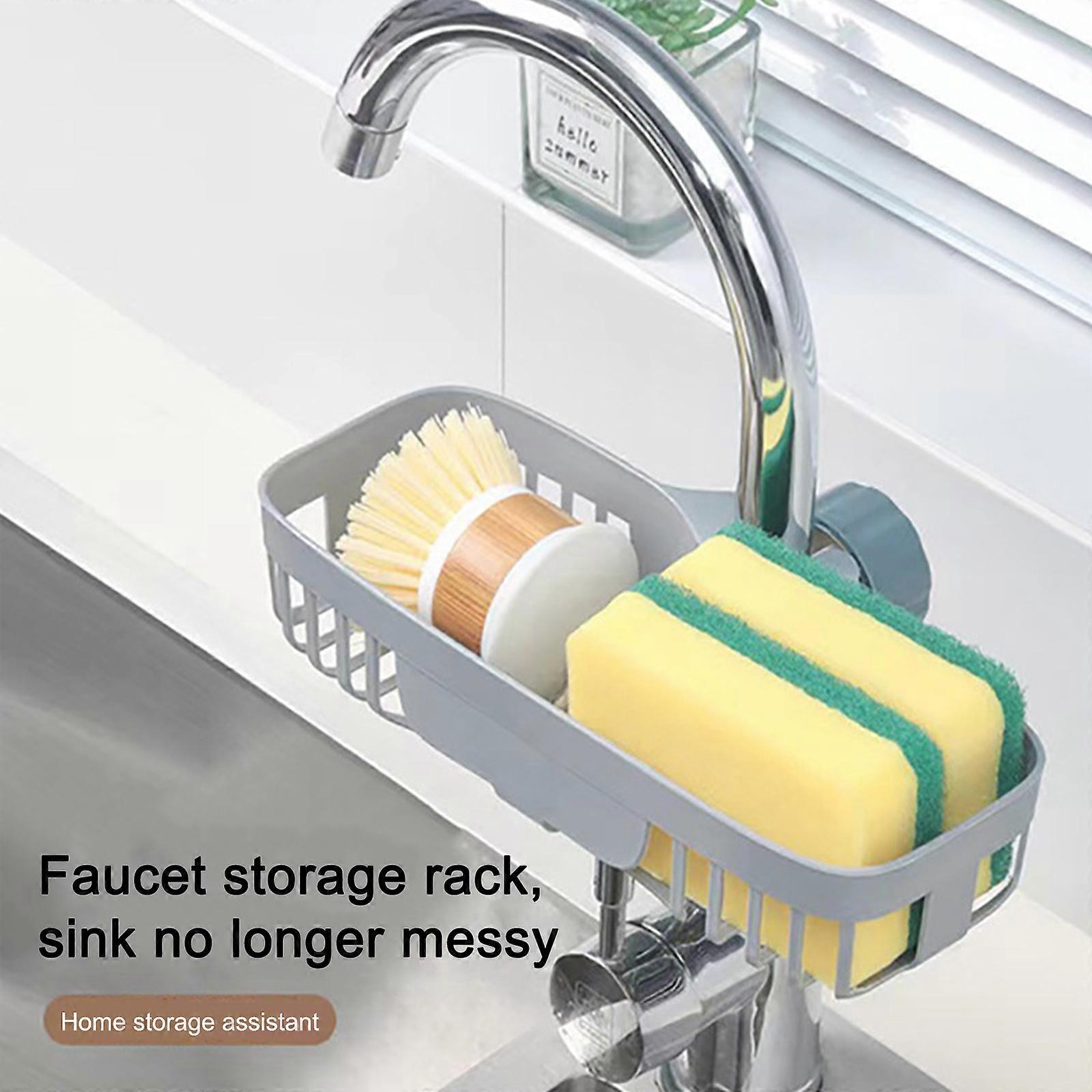 Faucet Storage Rack Sink Caddy Organizer Durable Sponge Holder,Kitchen ...