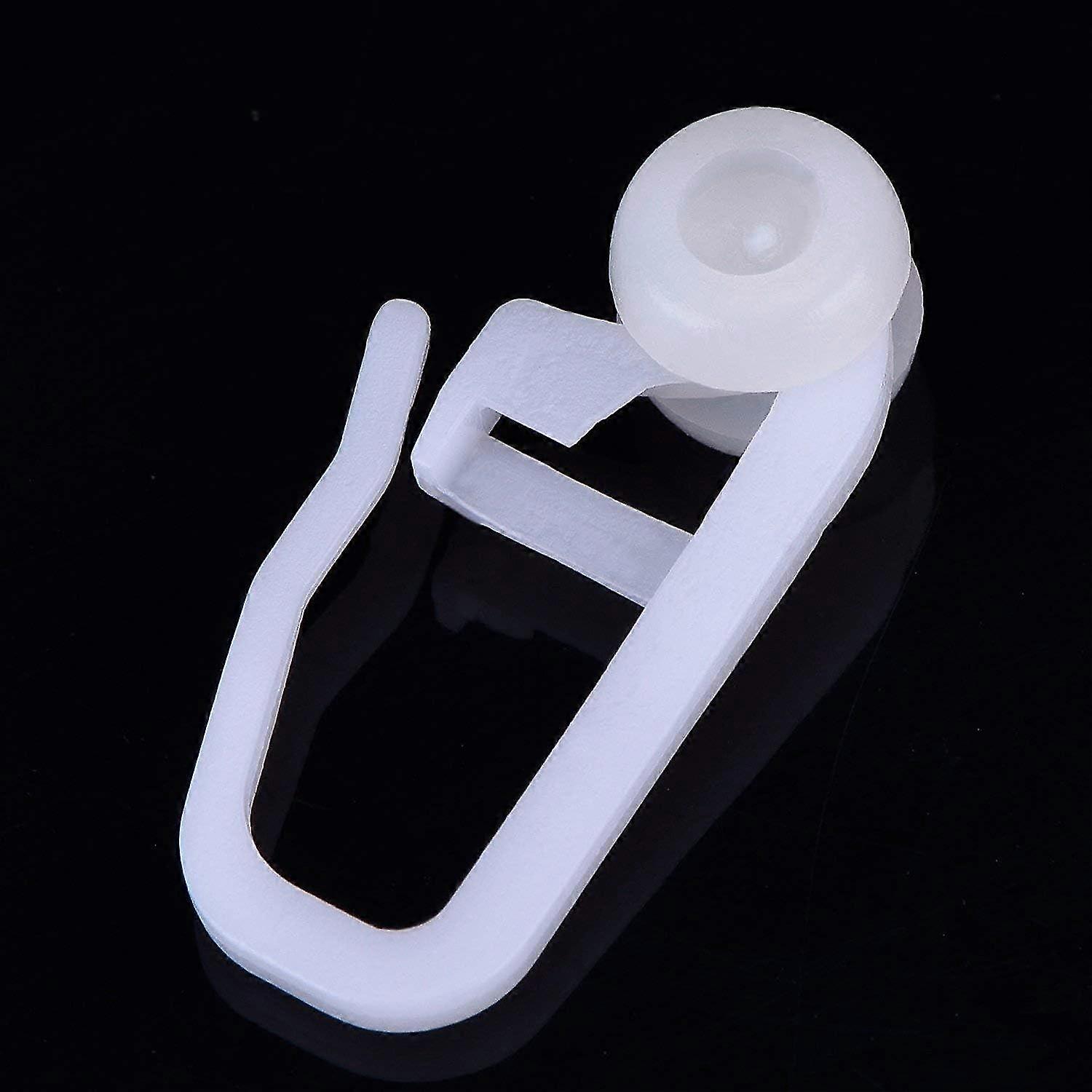 Rolling Curtain Clips White Plastic Curtain Hooks For Track Type ...