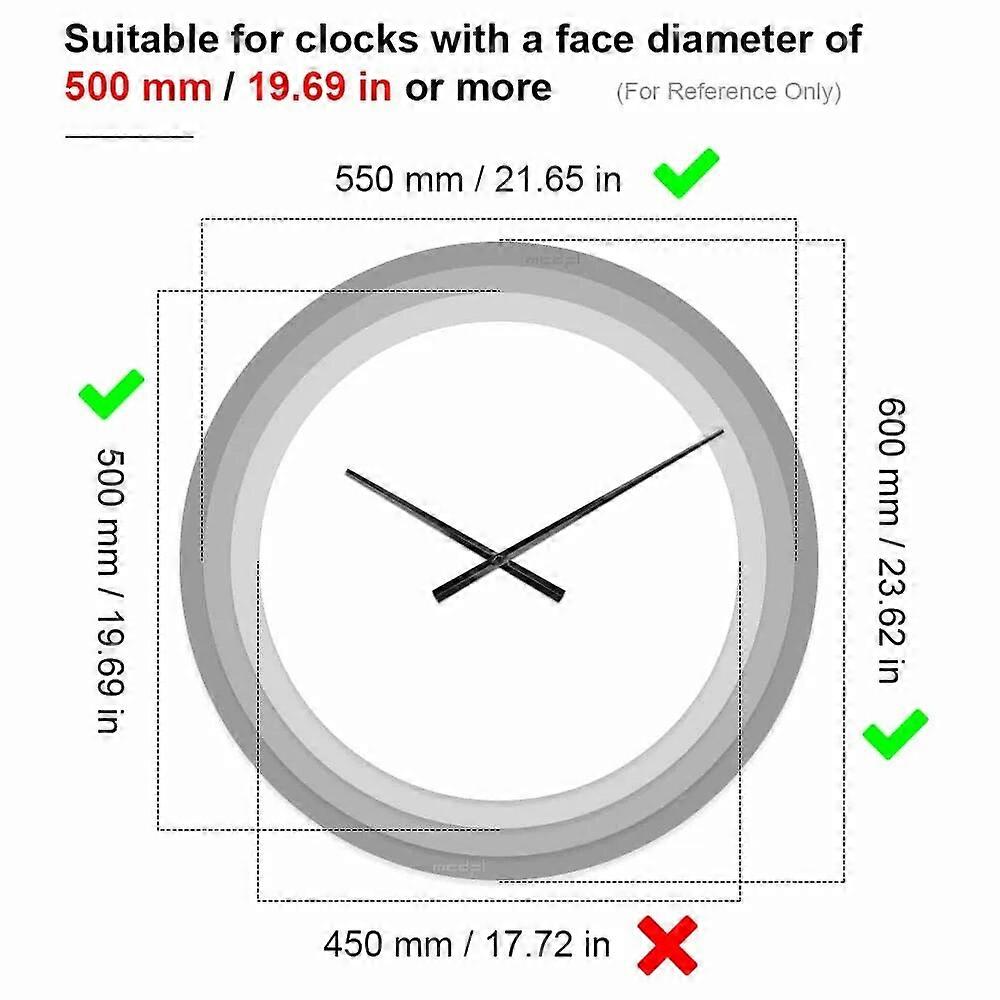 Long Wall Clocks Hand Spade Modern Design Timepiece Large 3d Clock DIY ...