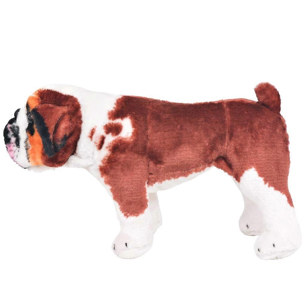 vidaXL Standing Plush Toy Bulldog White and Brown XXL | Fruugo UK