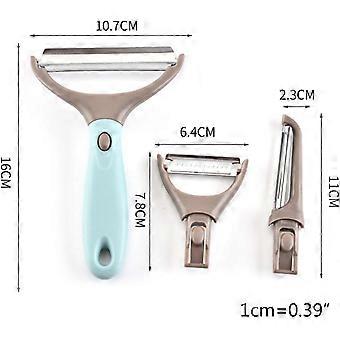 Trio Peeler Set Best Julienne Stainless Steel Cabbage Carrot Vegetable ...