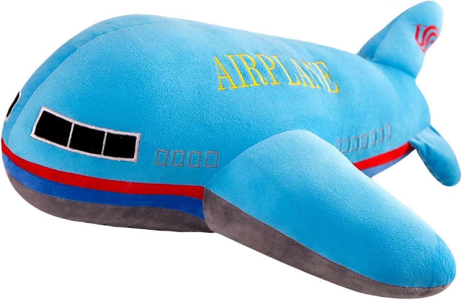 15.7" Airplane Plush Blue Stuffed Plane Toy Aircraft Hug Pillow Gifts ...