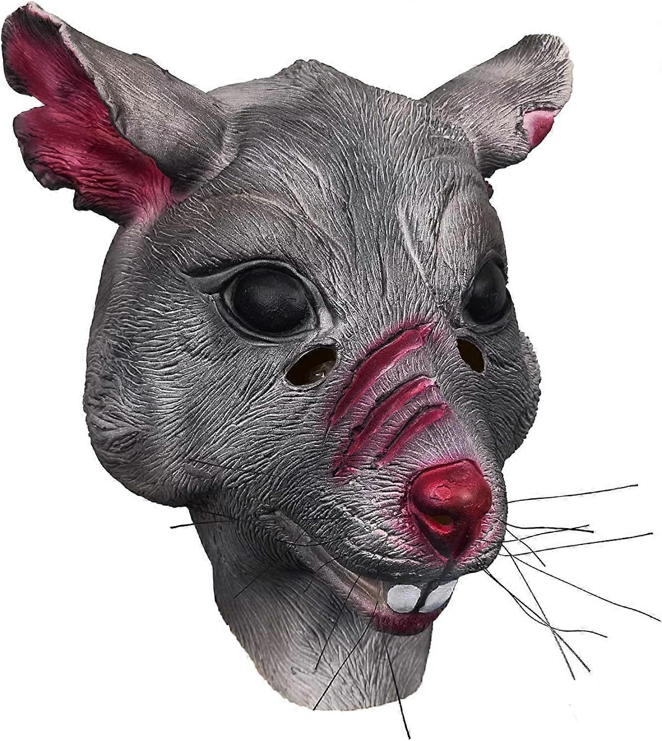 Three Dogs Party Mouse Head Mask Animal Scar Rat Mask Halloween Cosplay ...