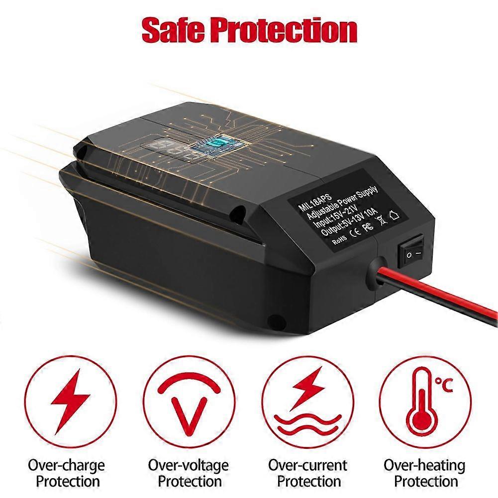 DC 18V to 12V Step-Down Converter for 18V Battery, Lighter Adapter ...