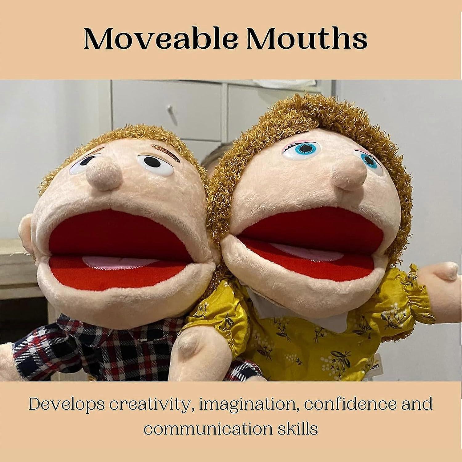 AURA 6 Pcs Family Members Hand Puppets Toy,12 Inch Mouth Opening Hand ...