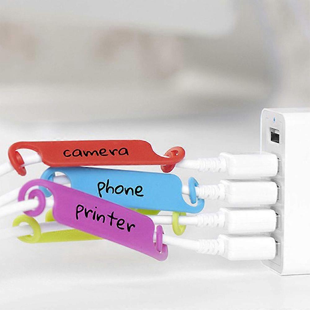 20Pcs Cable Tags Multicolor Cable Management Labels Writable Cable Tags ...