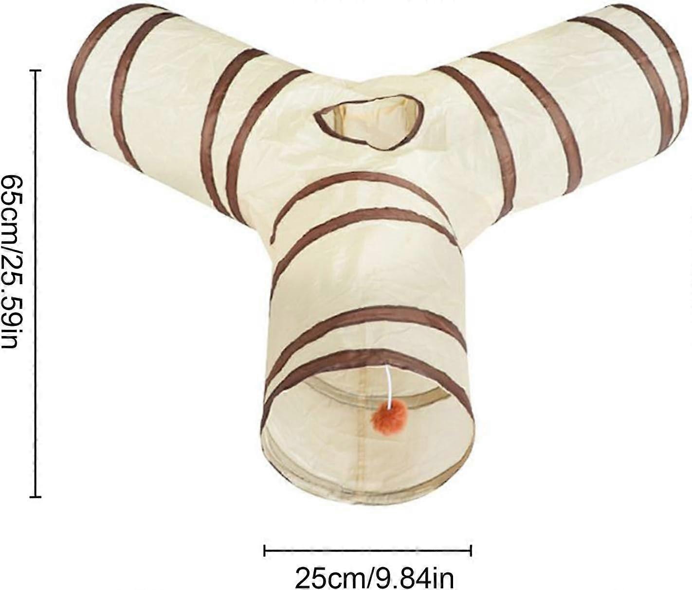 Cat Play Tunnel 3Way Indoor Cat Tunnel Foldable With Peek Hole Ball ...