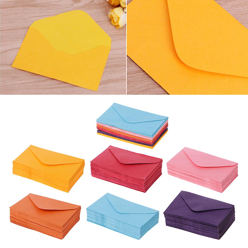 50 Pieces 6 x 10cm Envelopes Set Assorted Colors Vintage Gift Envelopes ...