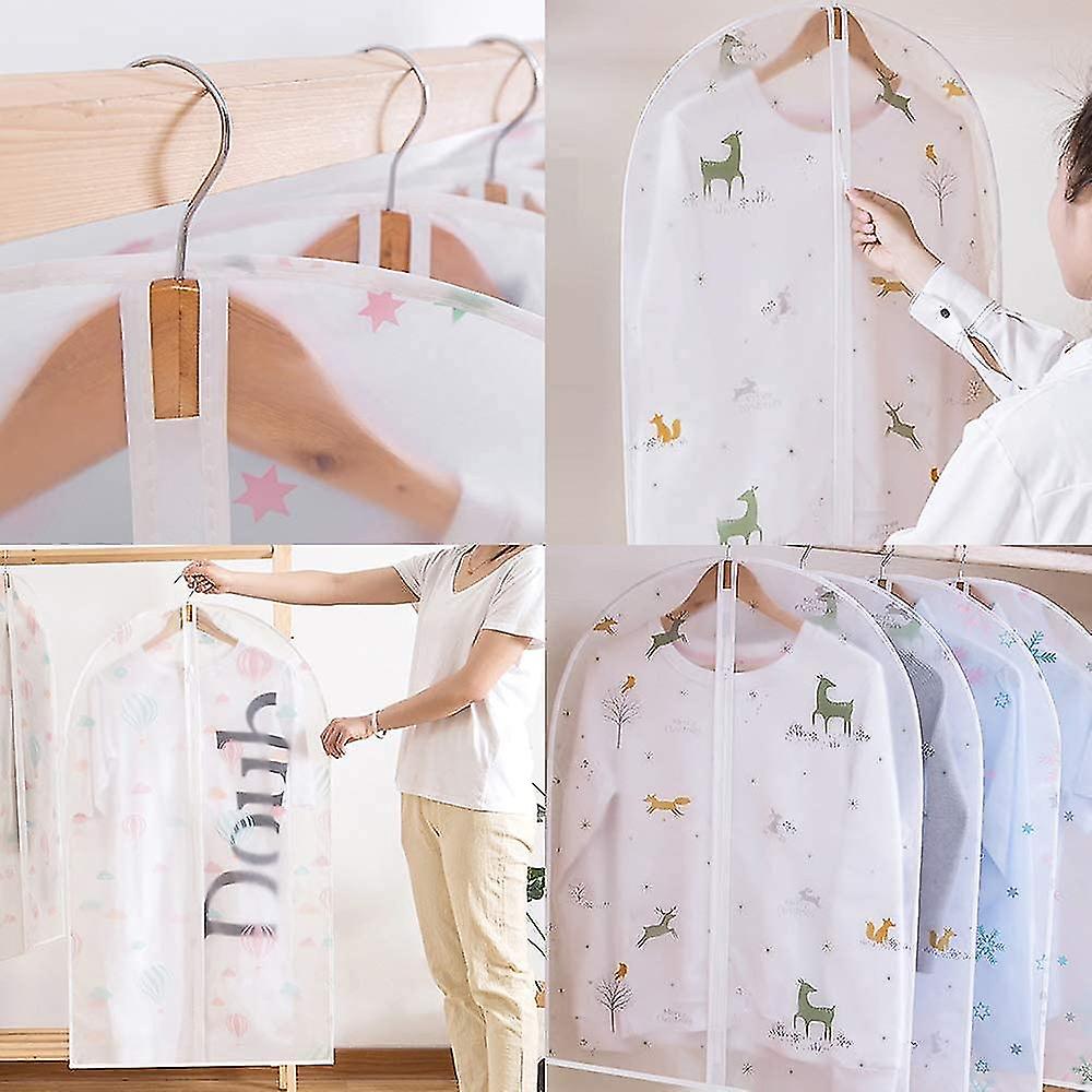 Pxcl 6 Pieces Transparent Garment Covers, Suit Cover, Garment Dust Bag ...