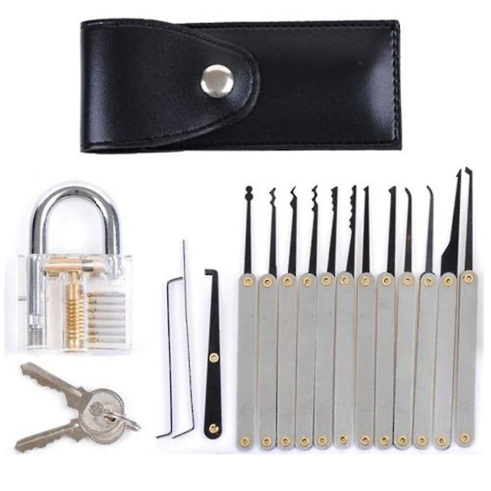 15pcs Lock Padlock Picking Kit Tools Key Extractor Lock Pick Set ...
