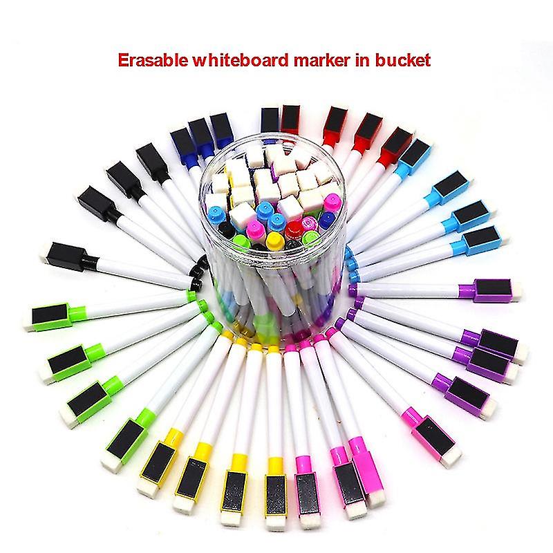 24 Pck Of Erasable Whiteboard With Tape Brushes 8-color Ink Buckets ...