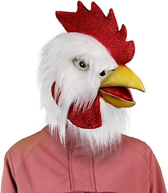 Halloween Novelty Chicken Head Mask Costume Party Rooster Head Mask ...