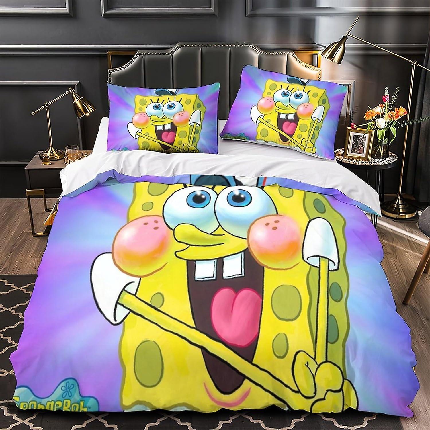 HOUKIG Spongebob for Boys Girls Comforter Covers 3D Printed Anime ...