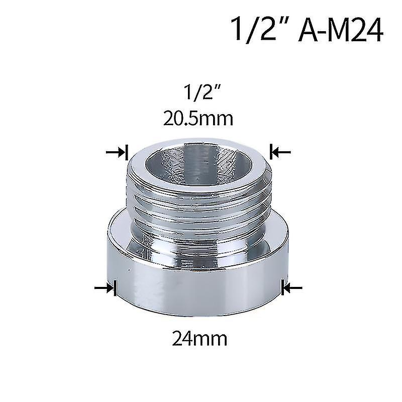 Water Faucet Coupler 1/2 To M16 M18 M20 M22 M24 M28 Thread Connector ...