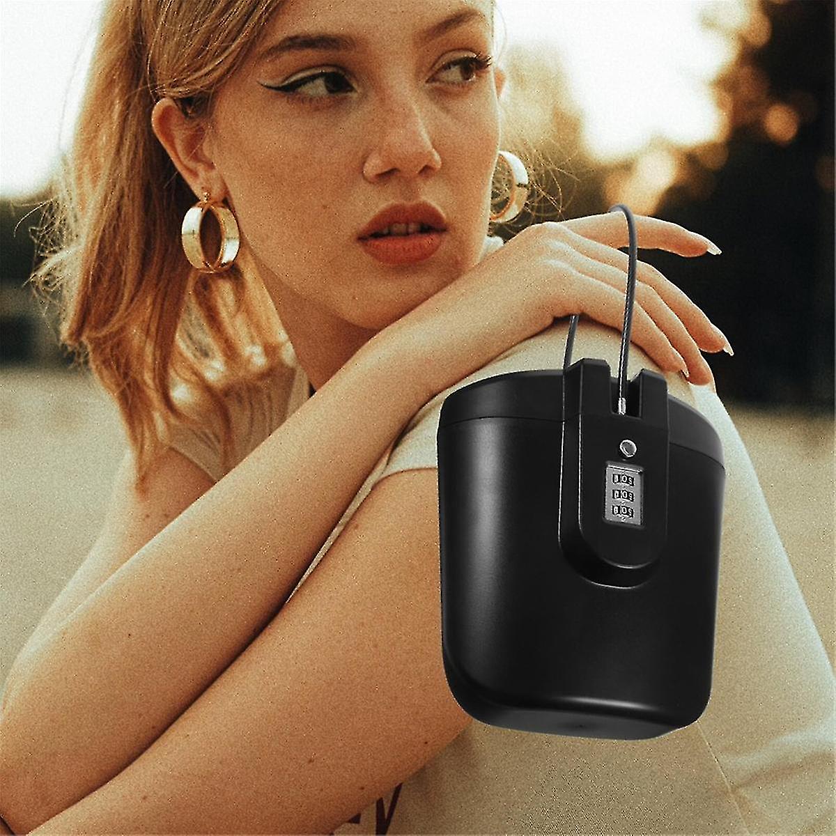 Portable Safe Lock Box Travel Safe Mini Beach Security Lock Box with ...