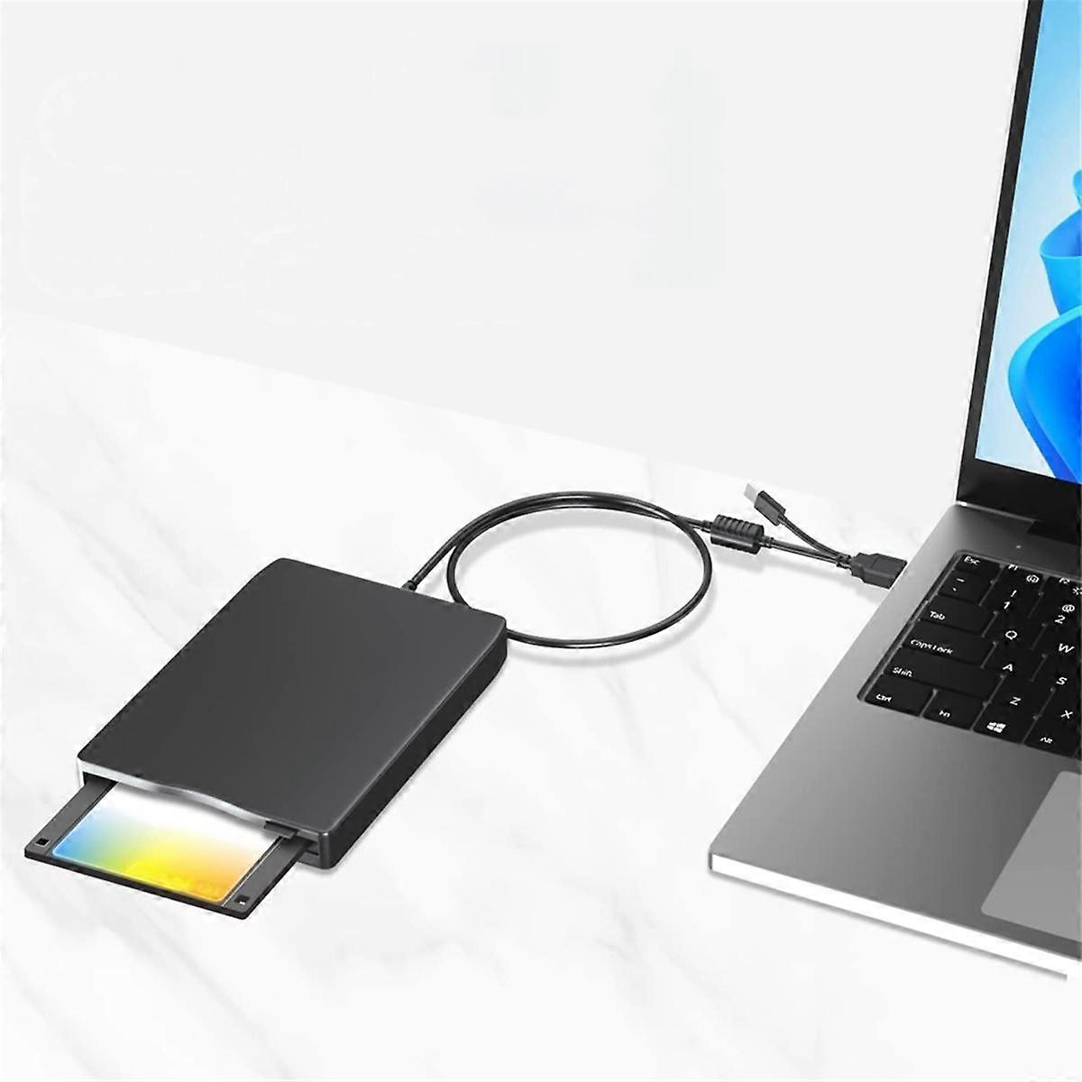 USB Floppy Disk Reader Floppy Disk Drive Dual Interface External USB C ...