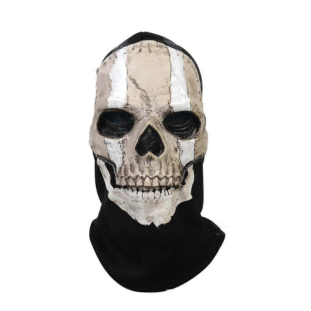 Unisex Horror Ghost Skull Mask ghost Call of Duty Latex Headgear Helmet ...