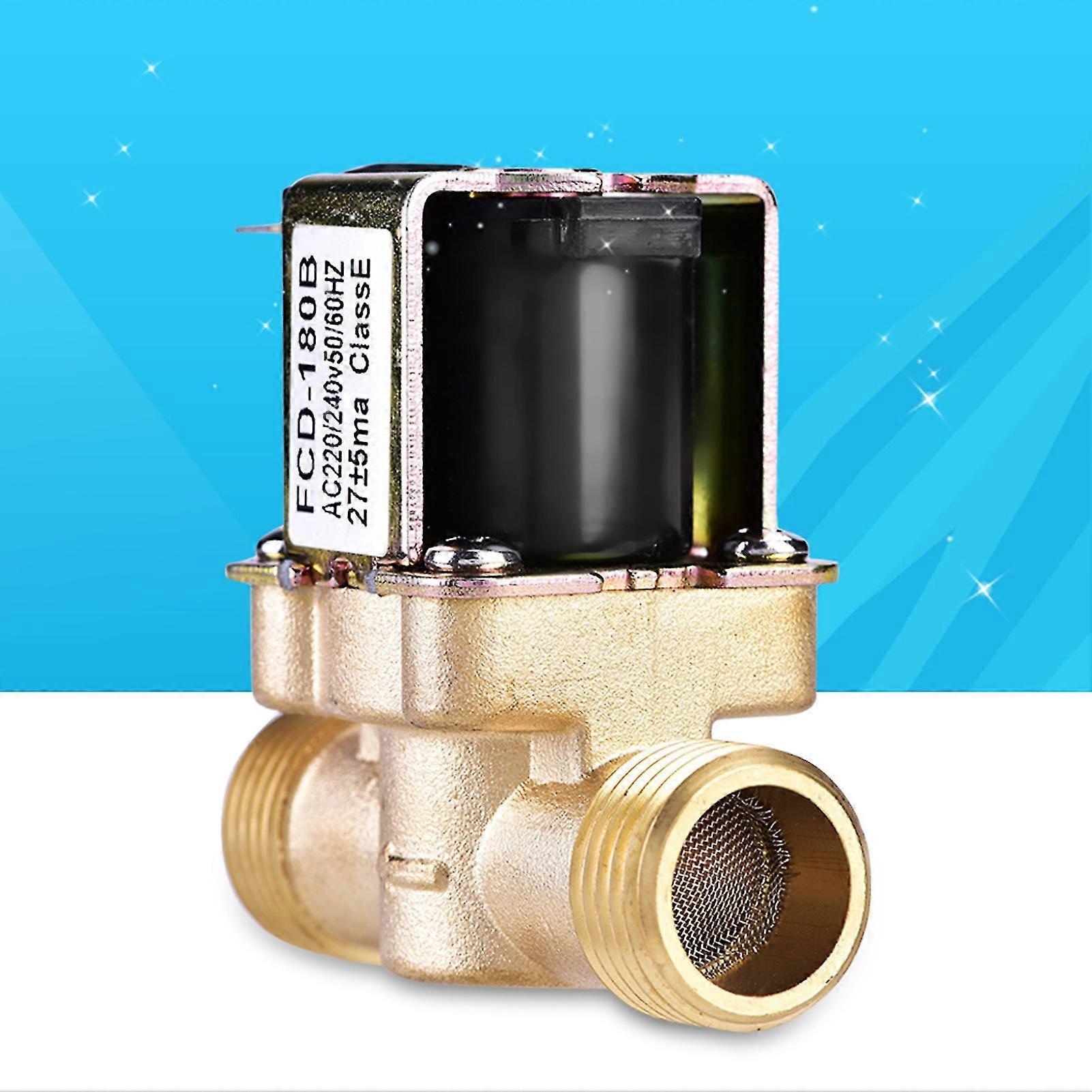 1/2" Ac 220v Normally Closed Brass Electric Solenoid Magnetic Valve For Water Control Easy ...