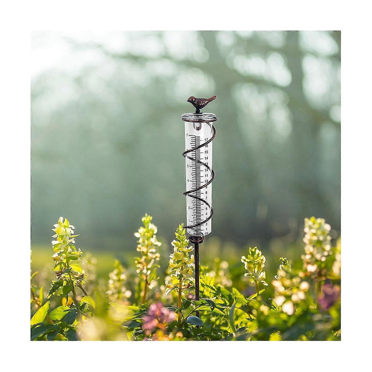 Capacity Glass Spiral Rain Gauge,Cast Iron Bird Hanging Rain Gauge ...