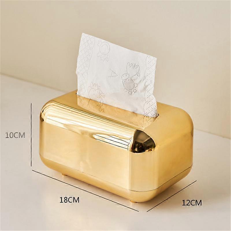 Golden Tissue Holder Home Decor Silver Tissue Box Living Room Desktop ...