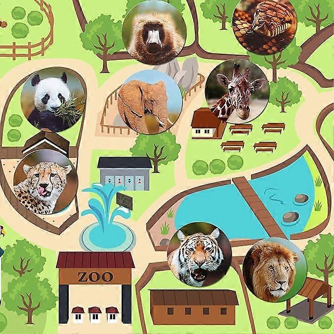 500 Pieces Animal Stickers Zoo Animal Roll Stickers 1 Inch Self ...