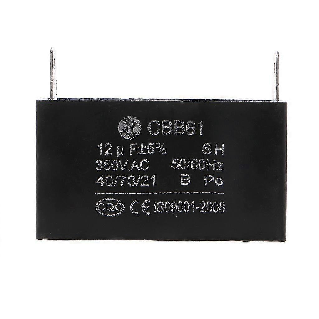 Black 12uF Generator Capacitor Generator CBB61 12uF 50/60Hz 350VAC Fan ...