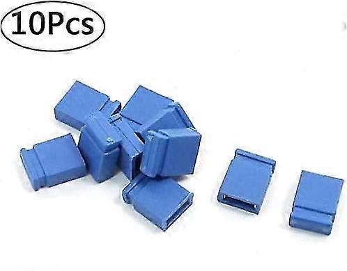 10pcs Jumper Cap Shunts 2.54mm Blue Standard Circuit Board Mini Jumper ...
