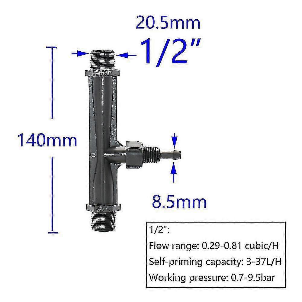 1/2 3/4 1 1.5 Inch Venturi Fertilizer Injector Kits Tap Filter Garden ...