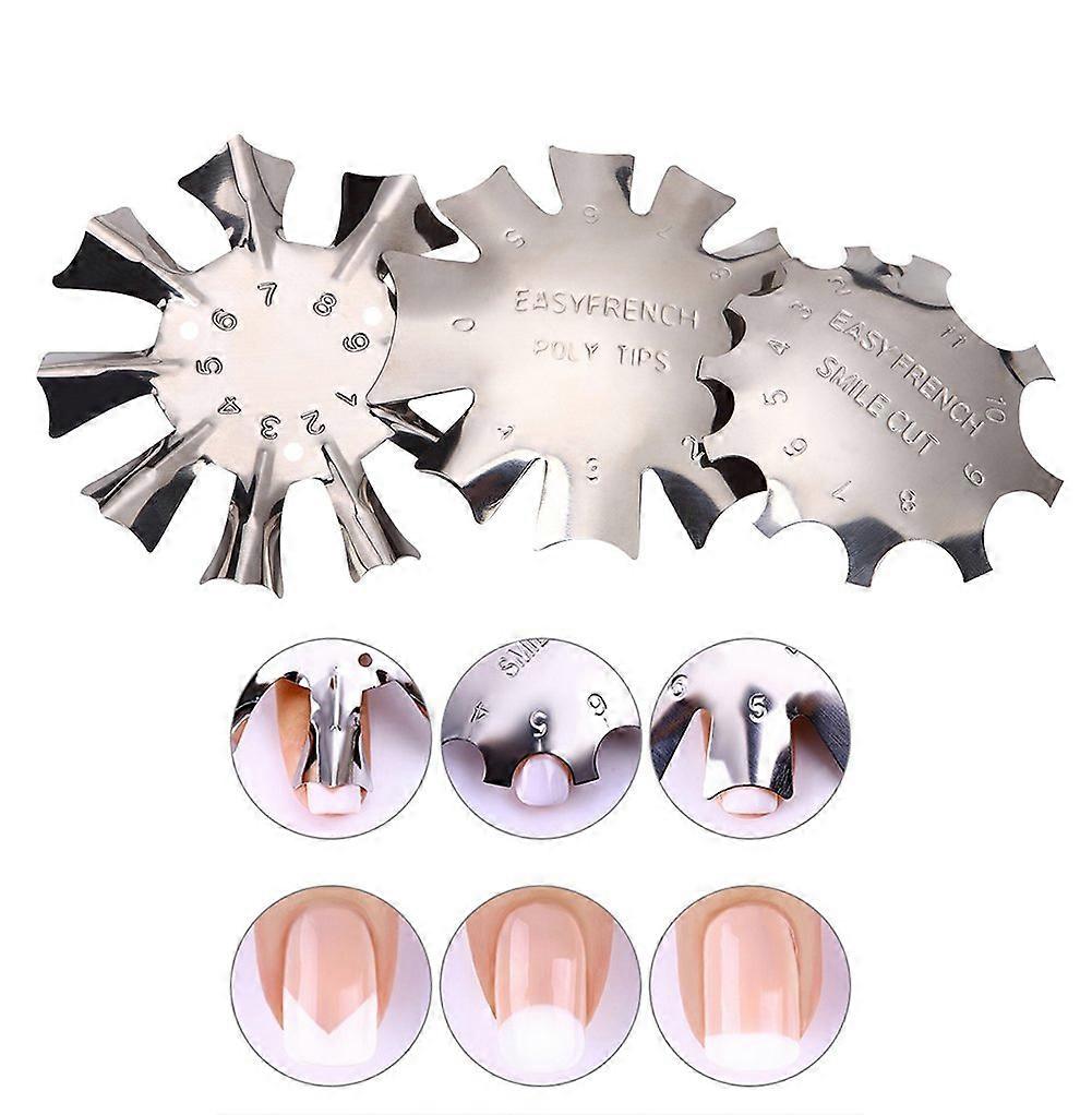 3pcs Easy French Smile Line Gel Cutter Tool Staniless Steel C-Shape ...