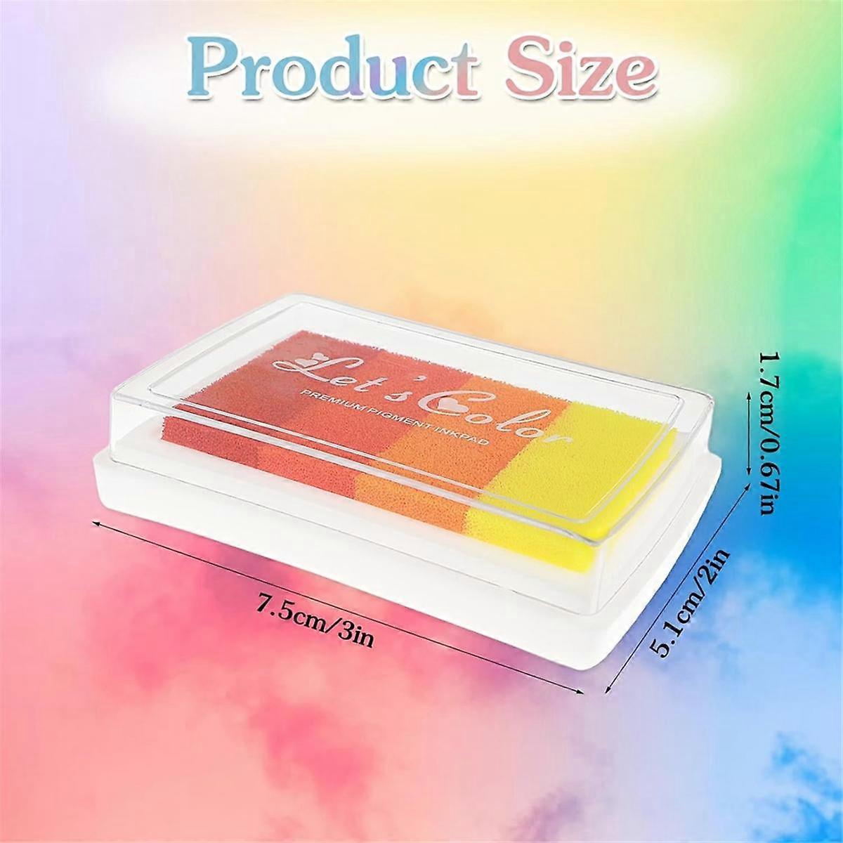 24 Colors Stamp Ink Pads 6Pcs Washable Craft Ink Pads Finger Print ...