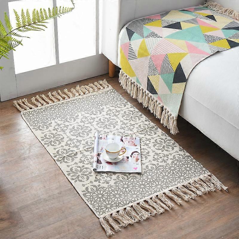 Bohemian Style Carpets INS Cloth Weave Rugs For Living Room Bedside ...