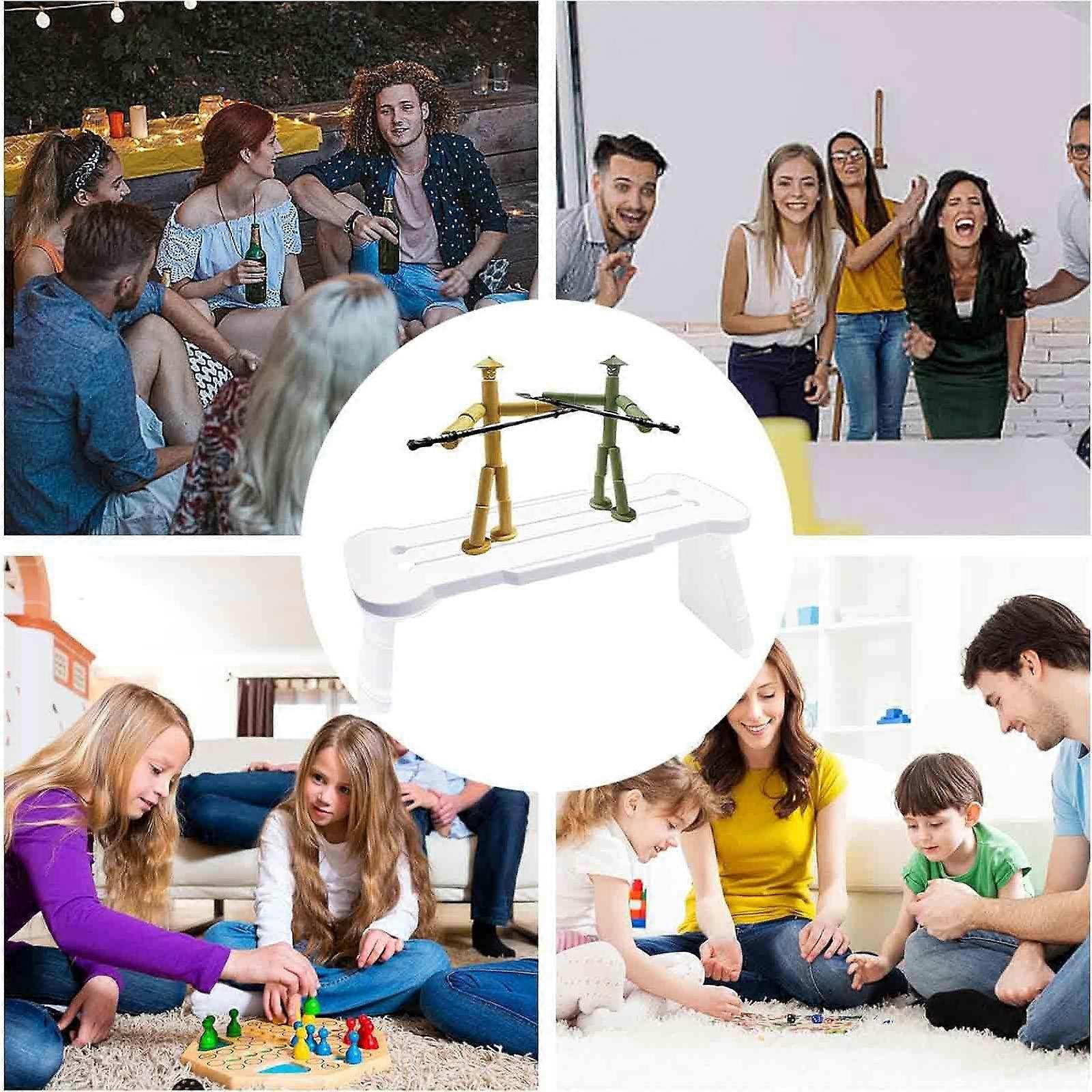 Battle Game, Bamboo Man Battle, Bamboo Crafted Toys, 2 Player Fighter ...