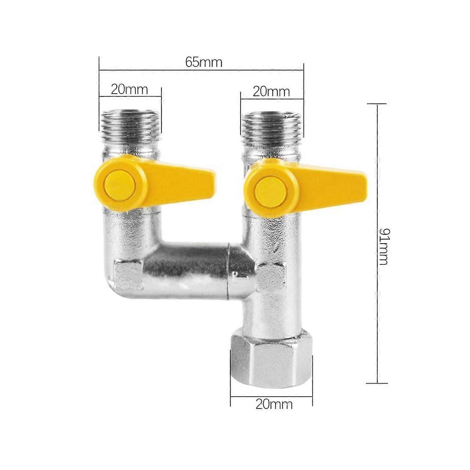1/2" H Type Ball Valve, 3 Way Coupling Splitter, Gas Meter Connection ...