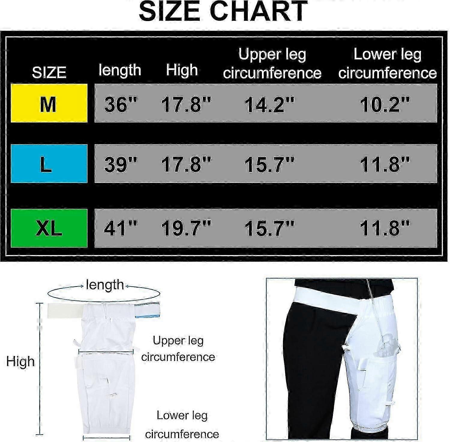 Catheter Leg Bag Holder, Urine Leg Bag Holder Cover with Waist Belt ...