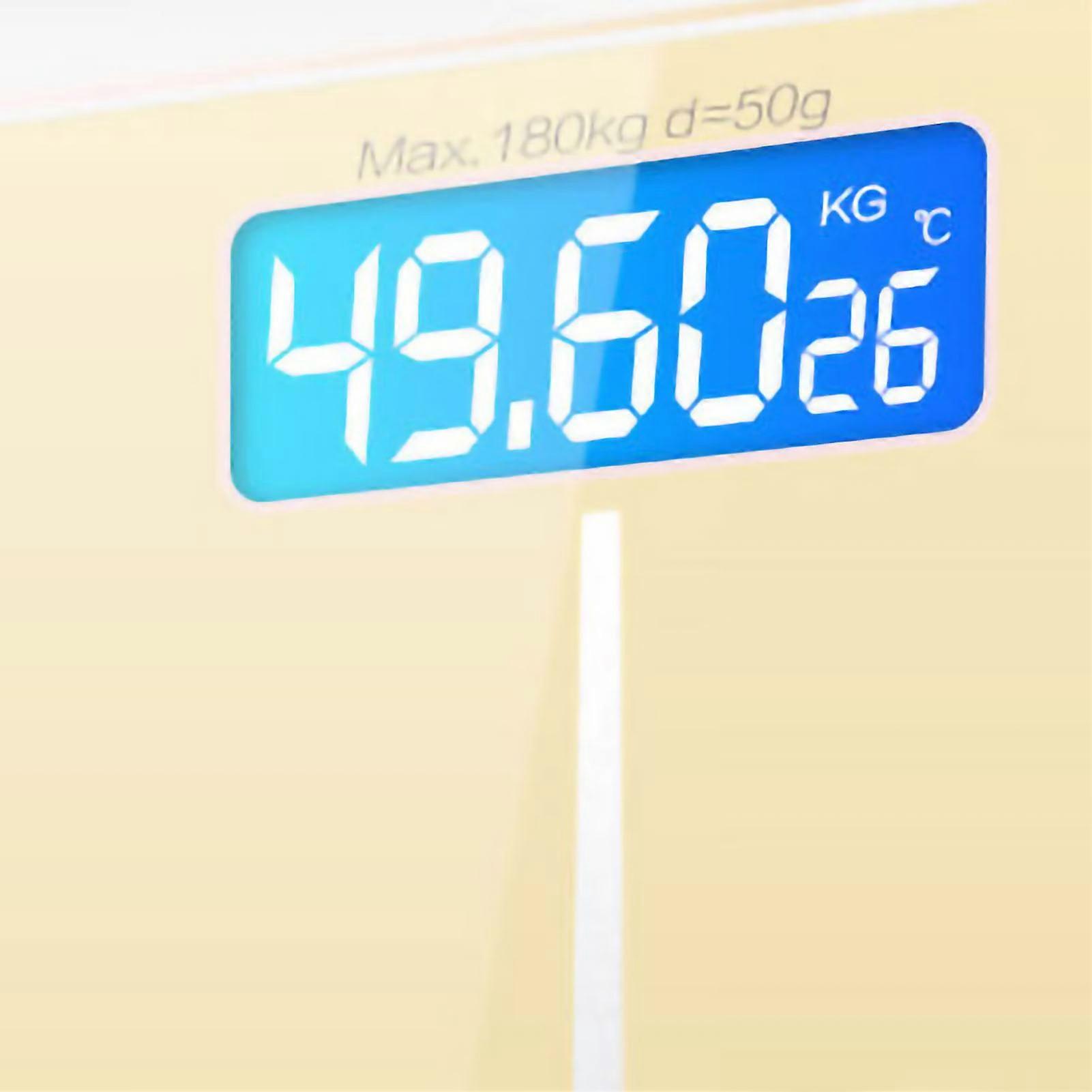 Highly Accurate Digital Bathroom Scale, Gold 26X26Cm, Non-Slip Mats Ensuring Safety, Step-On ...