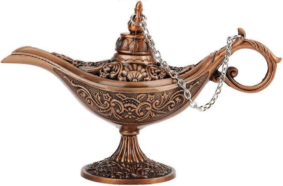 Metal Carved Aladdin Lamp Magic Vintage Home Tea Oil Pot Arabic Art Craft Gift Rare Retro Legend ...