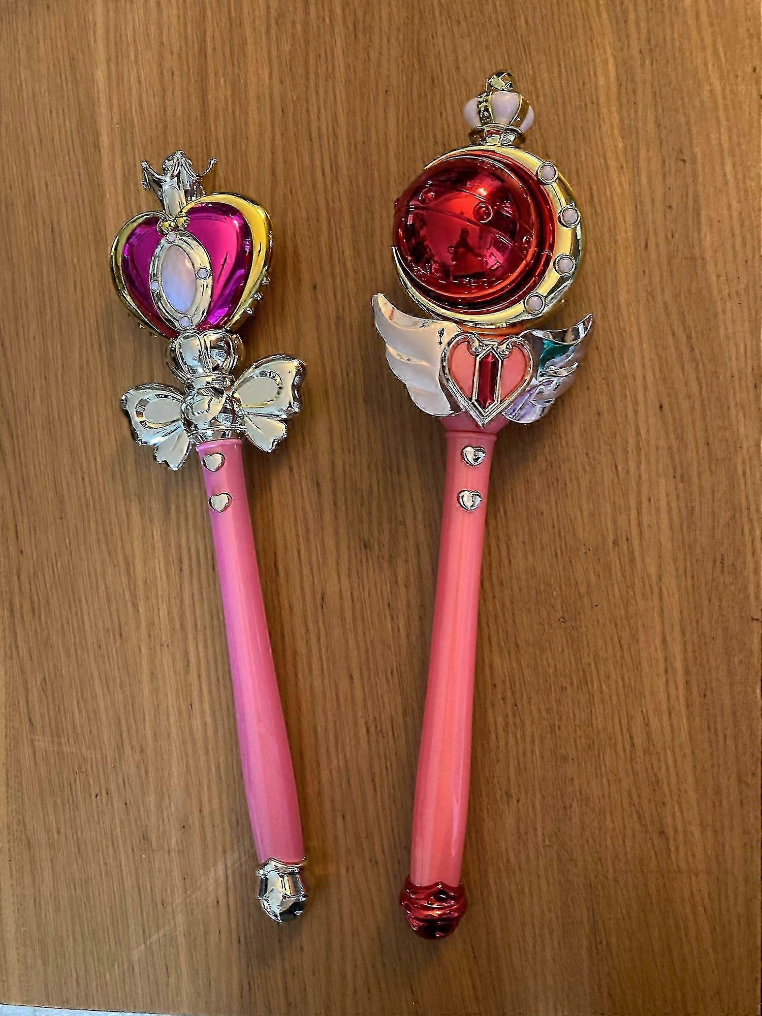 Sailor Moon Usagi Magic Wand Spiral Heart Shape with Light and 3 Kinds ...