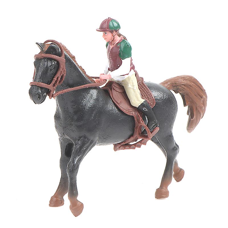 Simulation Mini Animals Horse racing Models Action Figures Model ...