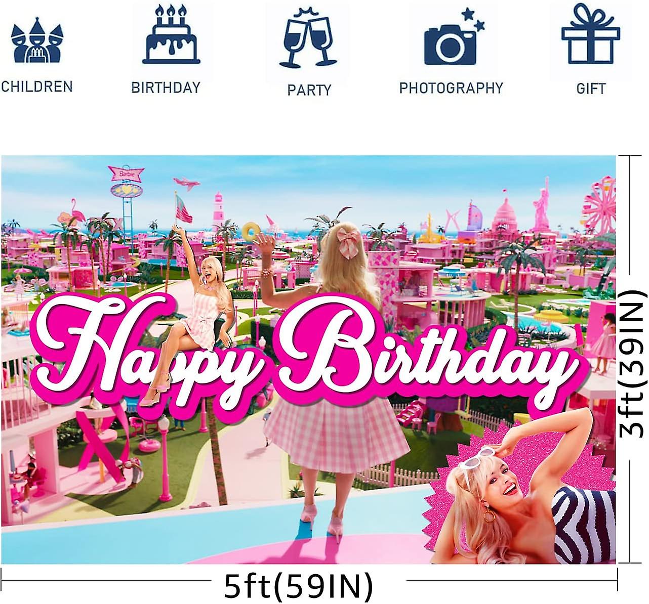 Birthday Decorations Cute Girls Birthday Banner 53ft Land Party ...