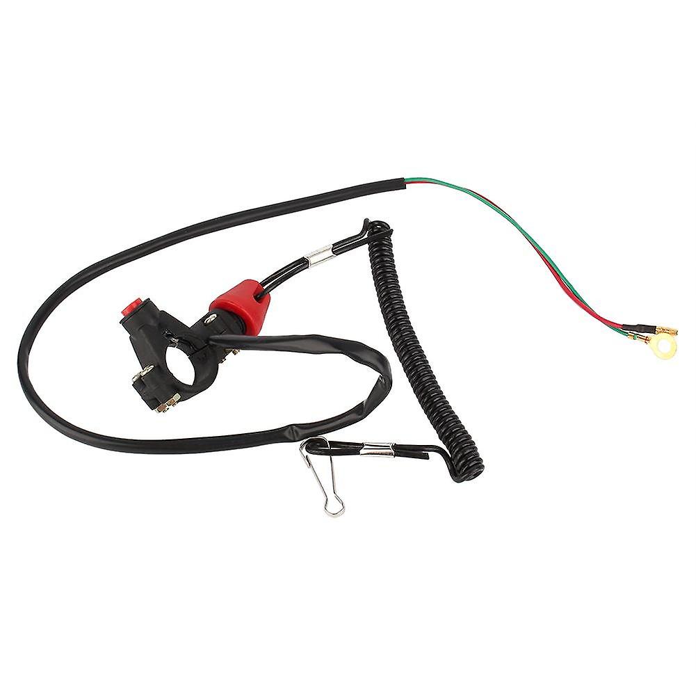 Engine Stop Kill Switch, Handlebar Urgent Stop Switch With Tether For ...