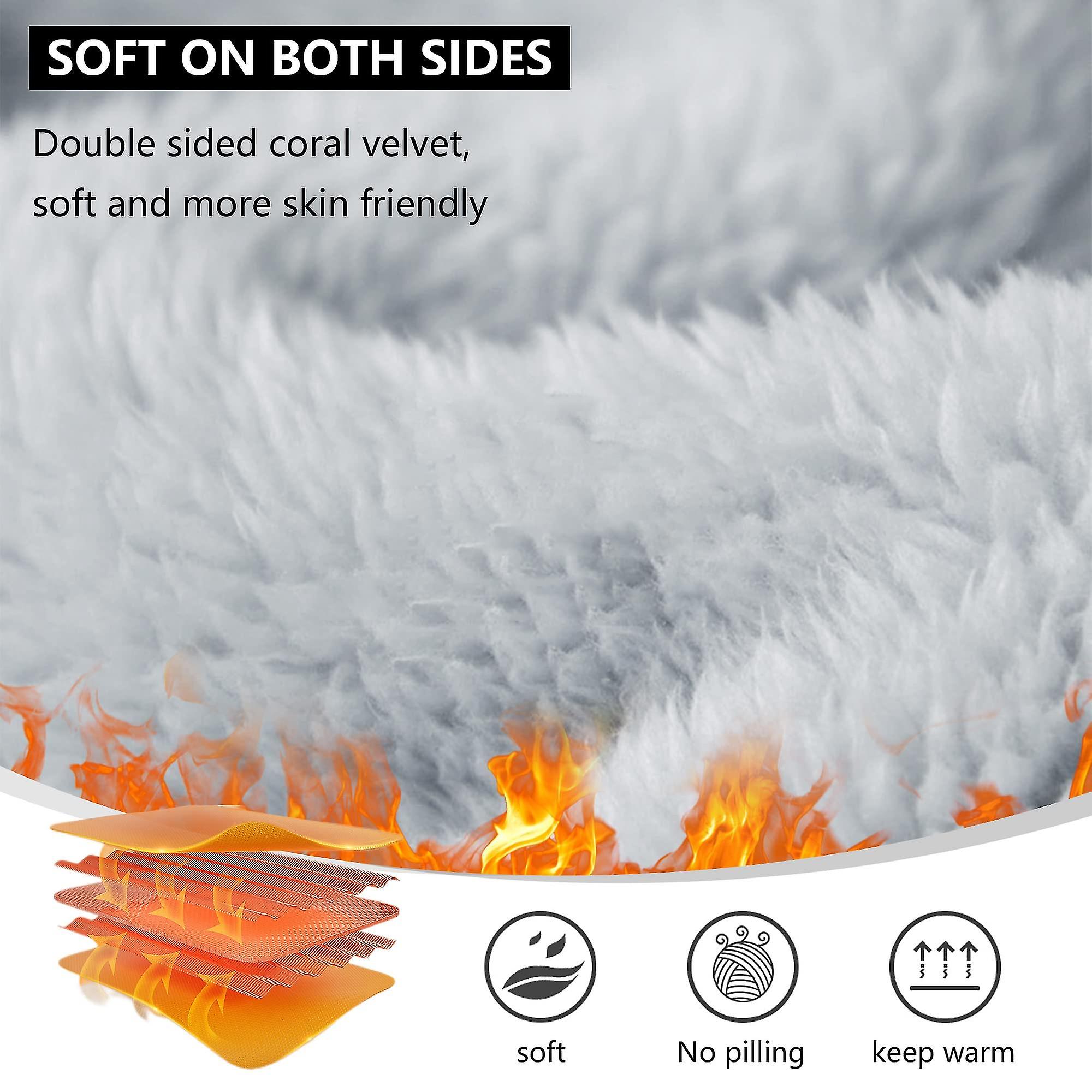 Women's Long Winter Pyjamas, Cuddly Two-piece Fleece Set Fluffy ...