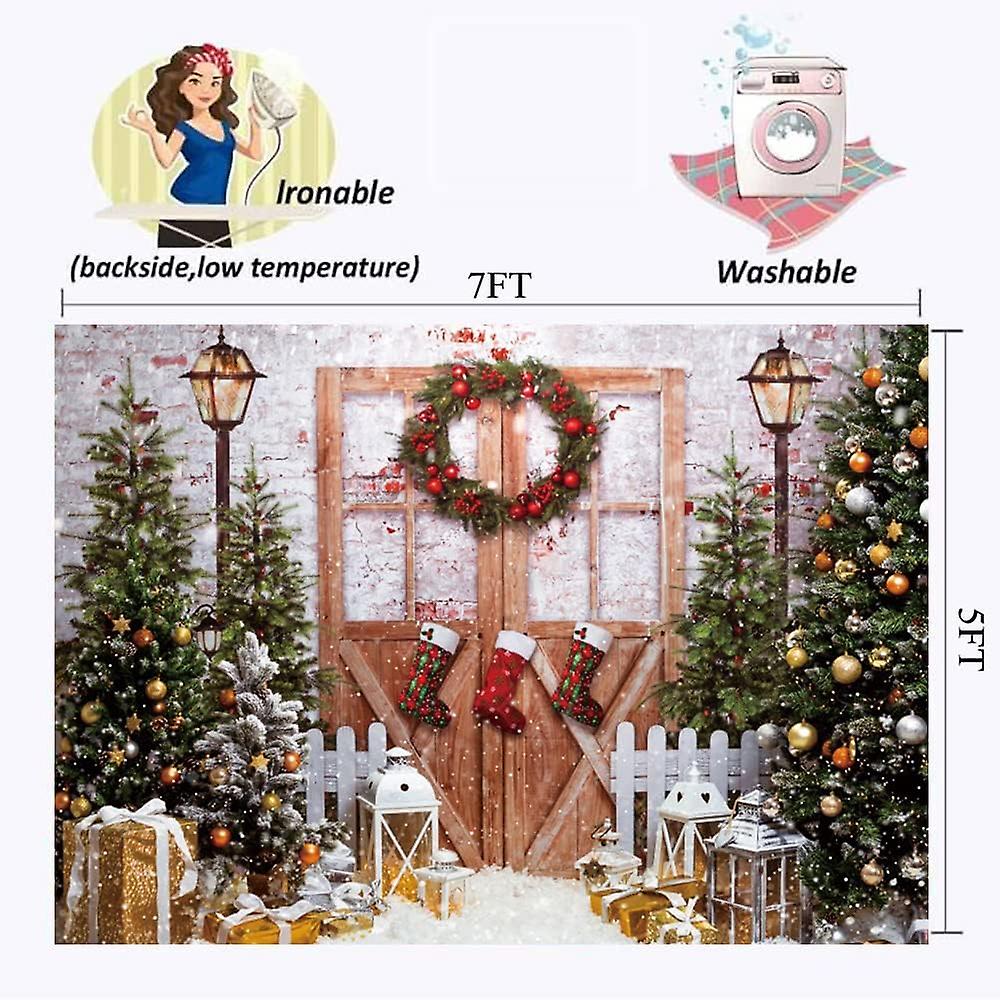 7x10ft Merry Christmas Backdrop, Christmas Tree Photography Photo ...