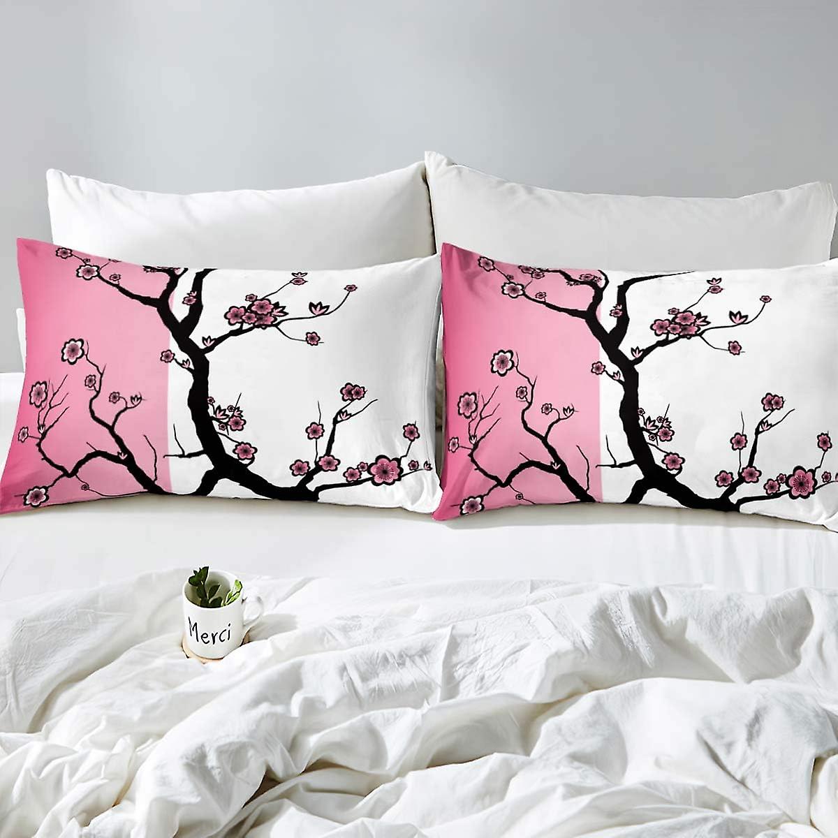 Japanese Comforter Cover,Sakura Tree Cherry Blossom Duvet Cover Set ...