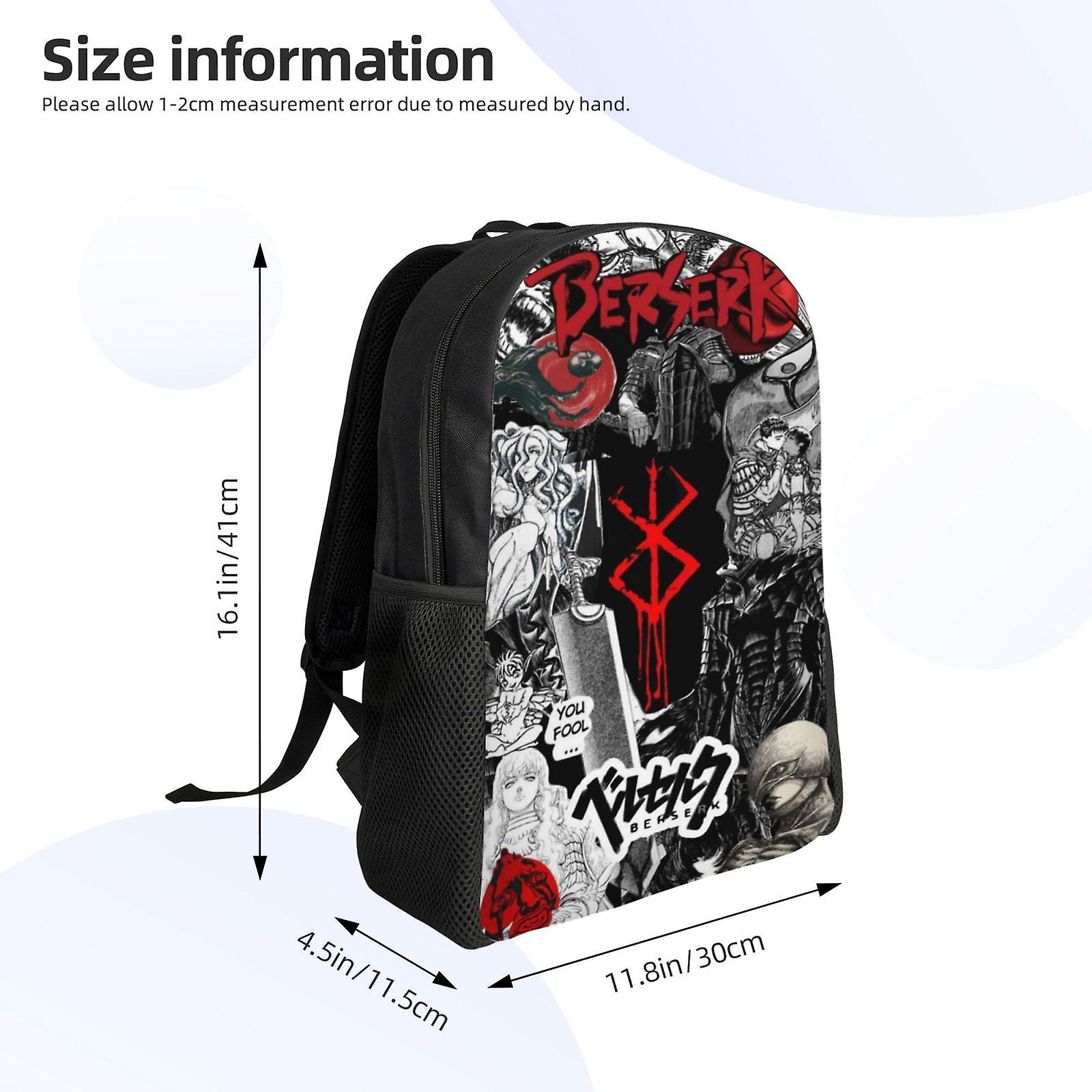Berserk Backpack Cute Anime Large Capacity Multifunction Backpacks ...