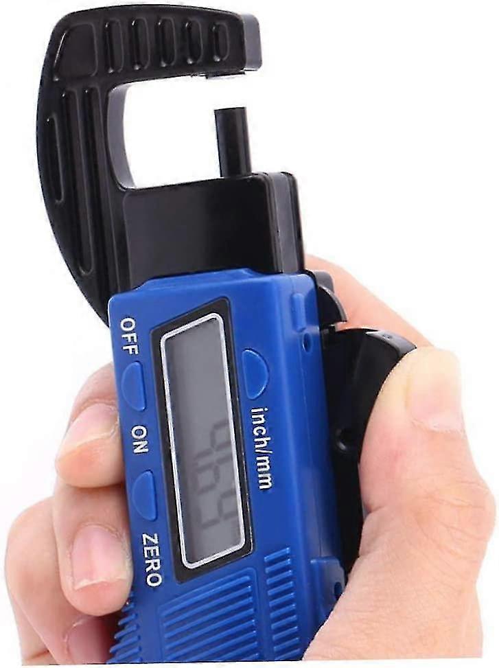 Digital Thickness Gauge Micrometer Blue Electronic Measure Tool ...