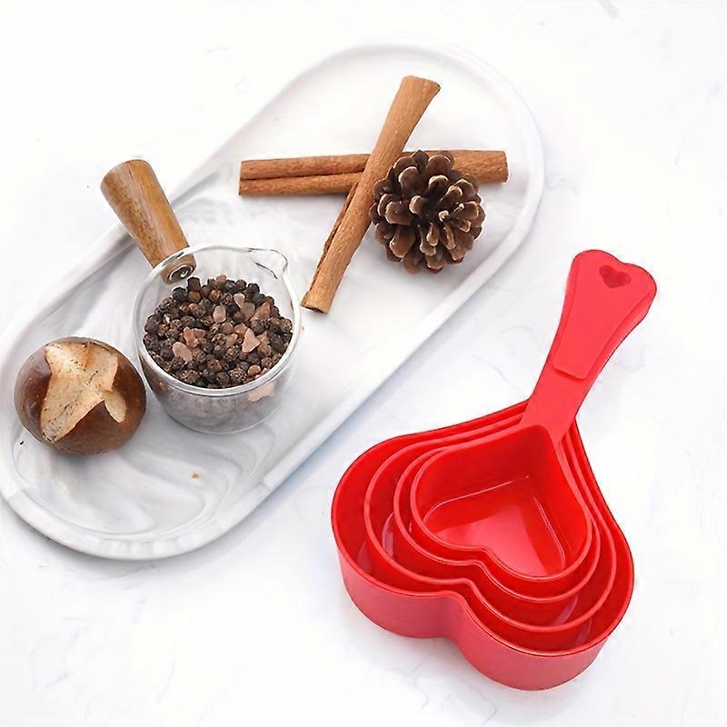 4/8 Measuring Cups And Spoon Set, Heart Shaped Measuring Cups And Spoon ...